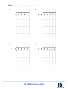 4-digit by 2-digit Division Worksheets | Big Practice Drills - 15 ...