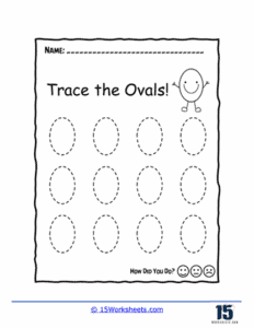 Ovals Worksheets | Preschool Shapes - 15 Worksheets.com