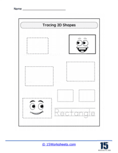 Shape Tracing Worksheets - 15 Worksheets.com