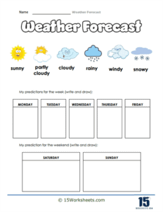 Kindergarten Weather Worksheets | Vocab and Themes - 15 Worksheets.com