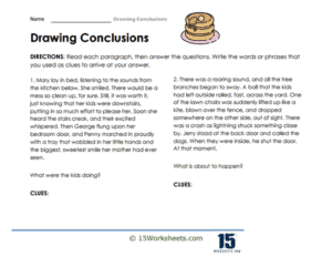 Drawing Conclusions Worksheets | Evidence-Based Reasoning - 15 ...