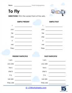 Verb Conjugation Worksheets | by Person, Tense & Mood - 15 Worksheets.com