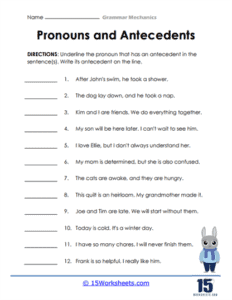 Mechanics Worksheets | Clearer Writing Boosters - 15 Worksheets.com