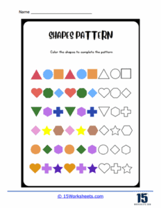 Copying Patterns Worksheets | Visual Exercises - 15 Worksheets.com