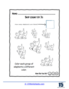 Skip Counting By 3s Worksheets | Number Fluency - 15 Worksheets.com