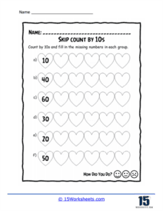 Skip Counting By 10s Worksheets | Numeracy - 15 Worksheets.com