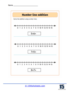 Number Line Addition Worksheets - 15 Worksheets.com