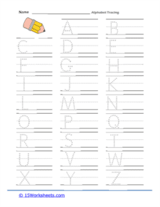 Alphabet Tracing Worksheets - 15 Worksheets.com