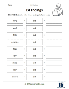 Ed Endings Worksheets | Master Past Tense Skills - 15 Worksheets.com