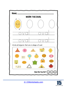 Ovals Worksheets | Preschool Shapes - 15 Worksheets.com