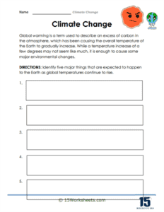 Climate Change Worksheets - 15 Worksheets.com