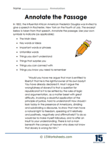 Annotation Worksheets - 15 Worksheets.com