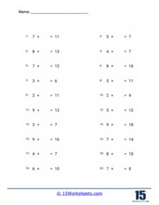 Single Digit Addition Worksheets - 15 Worksheets.com
