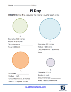 Pi Day Worksheets | 3.14 Celebration - 15 Worksheets.com