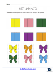 Sort and Match Colors Worksheets | Comparisons - 15 Worksheets.com
