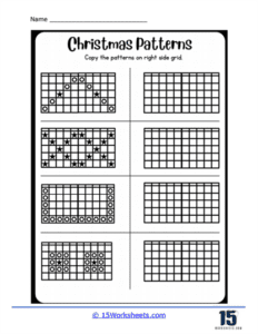 Copying Patterns Worksheets | Visual Exercises - 15 Worksheets.com