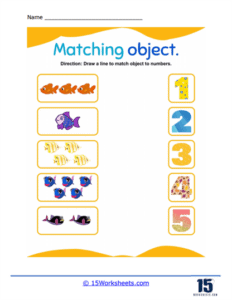 Matching Objects to Numbers Worksheets | Number Sense - 15 Worksheets.com