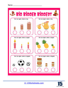 Big, Bigger, Biggest Worksheets | Sizing Activity - 15 Worksheets.com