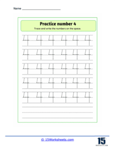 Number 4 Worksheets - 15 Worksheets.com