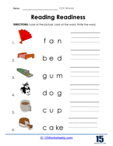 Reading Readiness Worksheets | Kindergarten - 15 Worksheets.com