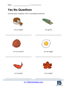 Yes or No Questions Worksheets | Language - 15 Worksheets.com