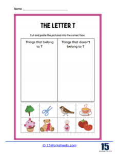 Letter T Worksheets | Early Reading Skills - 15 Worksheets.com