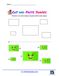 Cut and Paste Shapes Worksheets - 15 Worksheets.com