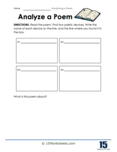 Analyzing a Poem Worksheets - 15 Worksheets.com