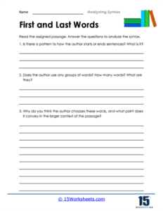Analyzing Syntax Worksheets - 15 Worksheets.com