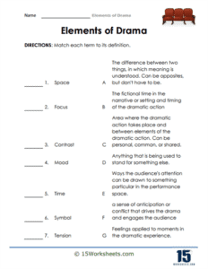 Elements of Drama Worksheets - 15 Worksheets.com