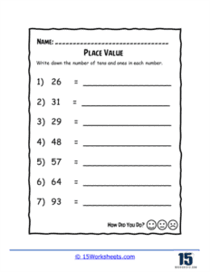 2 Digit Place Value Worksheets - 15 Worksheets.com