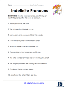 Indefinite Pronouns Worksheets - 15 Worksheets.com