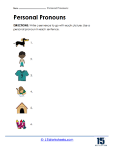 Personal Pronouns Worksheets | Person-Based Substitutes - 15 Worksheets.com