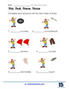 This, That, These, Those Worksheets | Grammar Rules - 15 Worksheets.com