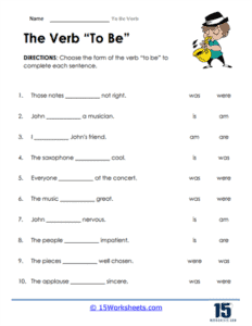 The Verb "To Be" Worksheets | Forms & Usage - 15 Worksheets.com