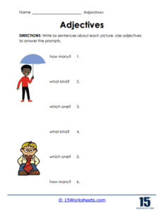 Adjectives Worksheets | Identify, Use & Transform - 15 Worksheets.com