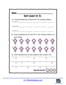 Skip Counting By 3s Worksheets | Number Fluency - 15 Worksheets.com