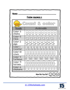 Farm Animals Worksheets | Fun Creature Activities - 15 Worksheets.com