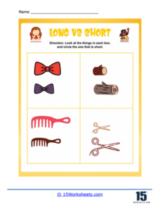 Long vs. Short Worksheets | Measurement - 15 Worksheets.com