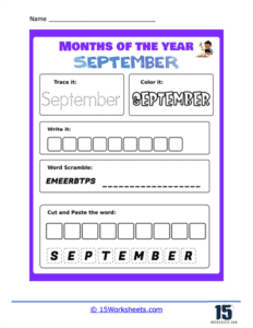 Months of the Year Worksheets - 15 Worksheets.com
