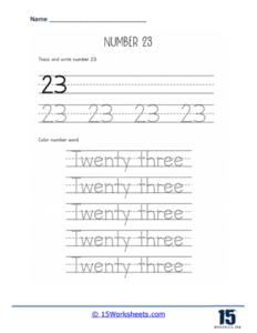 Number 23 Worksheets - 15 Worksheets.com