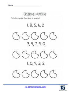 Ordering Numbers Worksheets | Numeracy Skills - 15 Worksheets.com