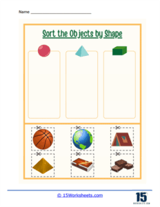 Sort By Shape Worksheets | Matching & Sorting - 15 Worksheets.com