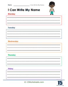 I Can Write My Name Worksheets - 15 Worksheets.com
