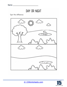 Day or Night Worksheets | Earth's Cycle & Sky Activities - 15 ...
