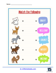 Animal Sounds Worksheets | Vocal Cues Activities - 15 Worksheets.com
