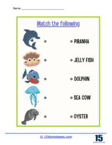 Ocean Animals Worksheets | Life Science - 15 Worksheets.com