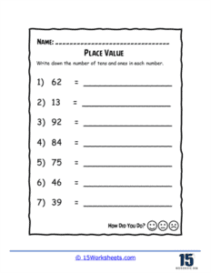 2 Digit Place Value Worksheets - 15 Worksheets.com