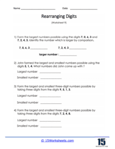 Rearranging Numbers Worksheets - 15 Worksheets.com