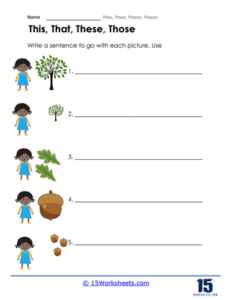 This, That, These, Those Worksheets | Grammar Rules - 15 Worksheets.com